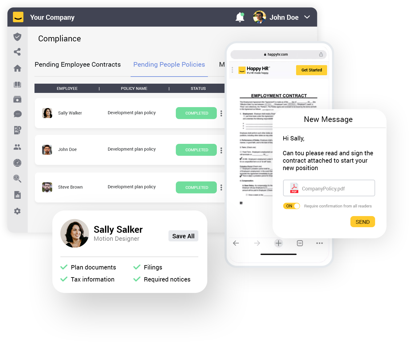 Features of Our HR Software - Book a demo | Happy HR